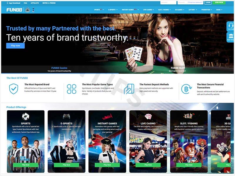 Fun88 review - Popular betting site with exciting offers